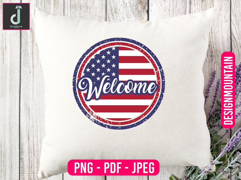 welcome America png design - So Fontsy
