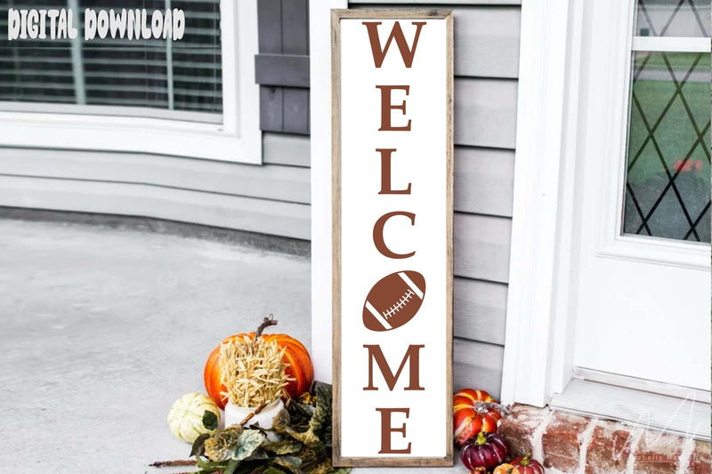 Welcome American football porch svg, Fall porch svg, Fall day - So Fontsy