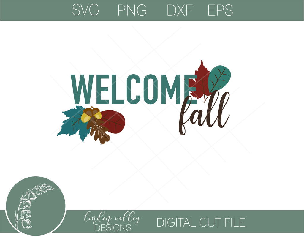 Welcome Fall Horiziontal SVG - So Fontsy