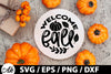 Welcome fall Round Sign - So Fontsy