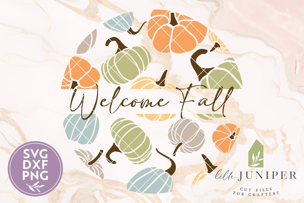 Welcome Fall SVG, Pumpkin Sign Design - So Fontsy