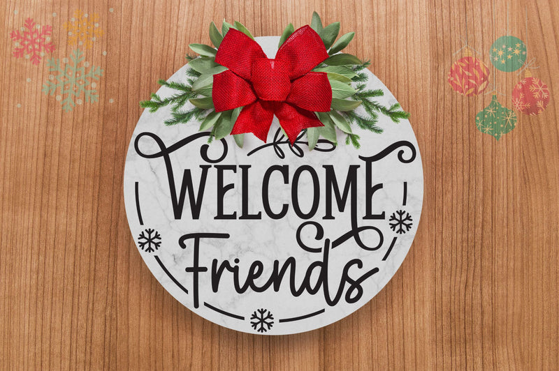 Welcome friends SVG Design - So Fontsy