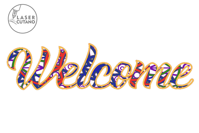 WELCOME Multilayer Laser Cut Files, Mandala, Sign SVG - So Fontsy
