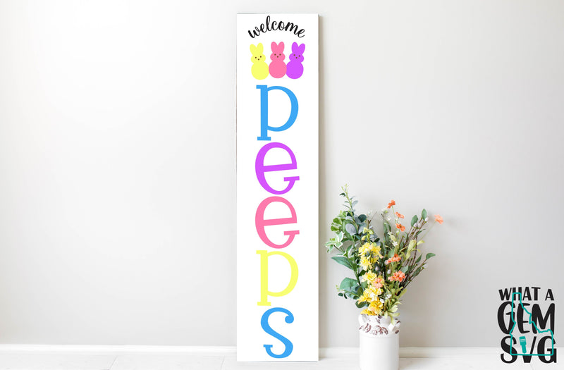 Welcome Peeps SVG | Peeps svg | Easter SVG | Easter Decor | Welcome ...