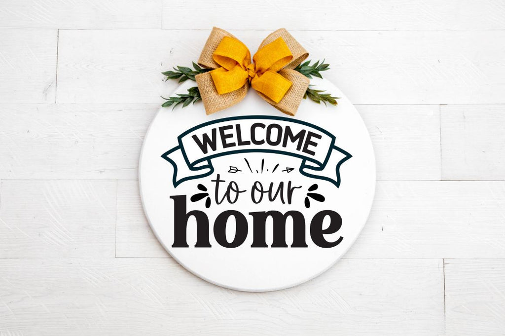 Welcome sign Round SVG bundle - So Fontsy