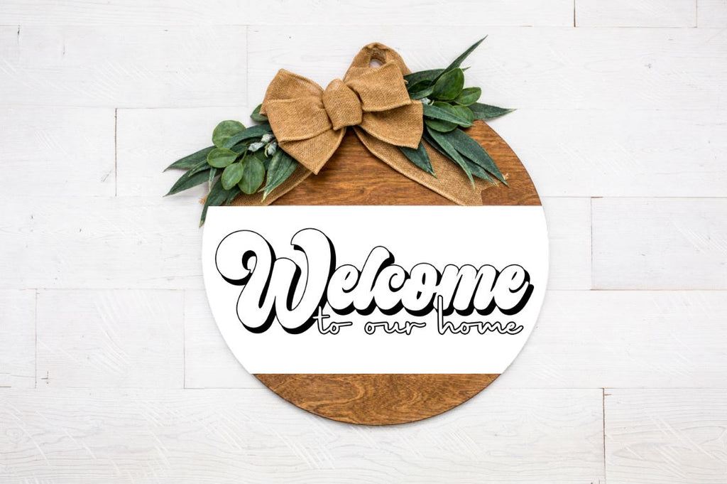Welcome sign Round SVG bundle - So Fontsy
