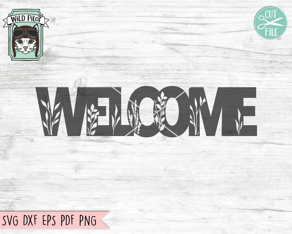 Welcome Sign SVG File, Home Sign SVG Cut File, Farmhouse Sign Cut File ...