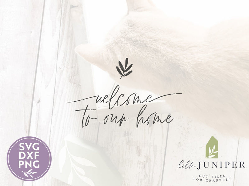 Welcome Sign SVG Files | Farmhouse Botanical Cut Files - So Fontsy