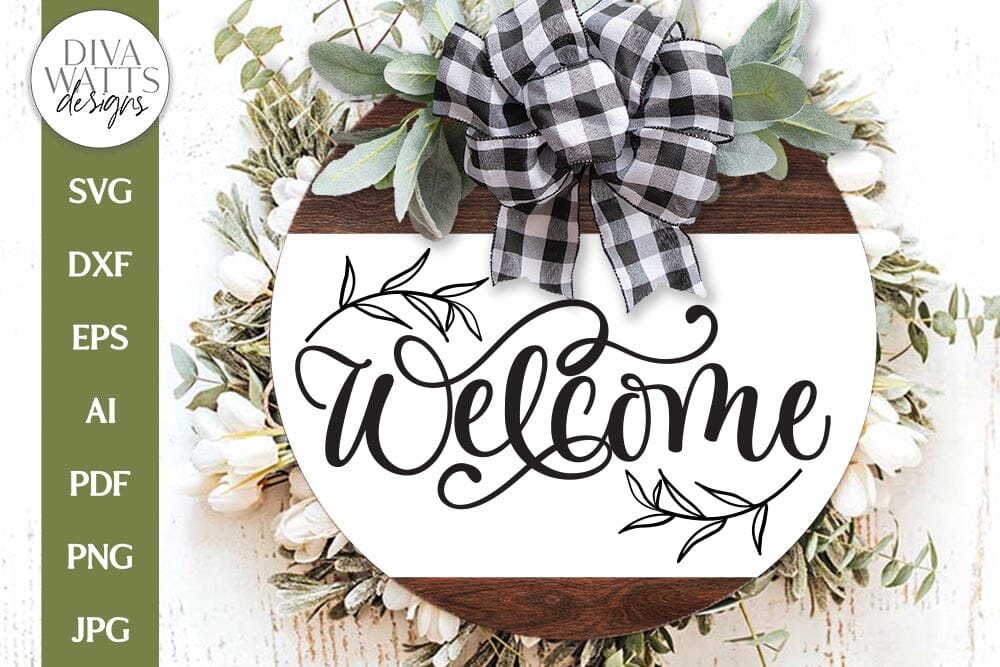 Welcome SVG | Farmhouse Botantical Design - So Fontsy