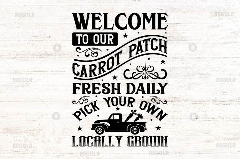 Welcome to our carrot patch fresh daily SVG - So Fontsy