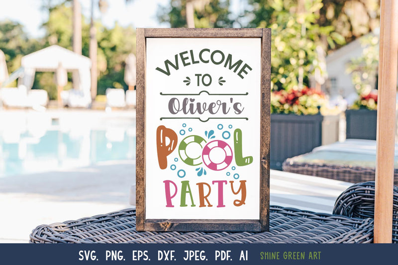Welcome to Our Pool Party | Pool SVG for Summer - So Fontsy