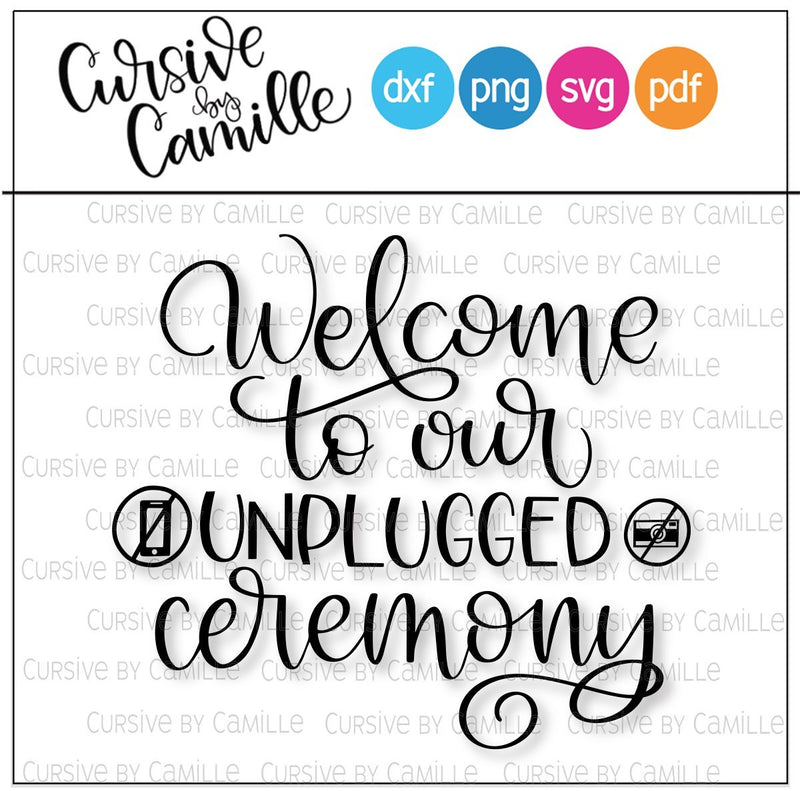 Welcome To Our Unplugged Ceremony Cut File - So Fontsy