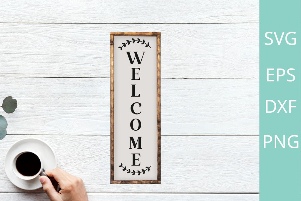 Welcome vertical sign svg, Welcome svg - So Fontsy