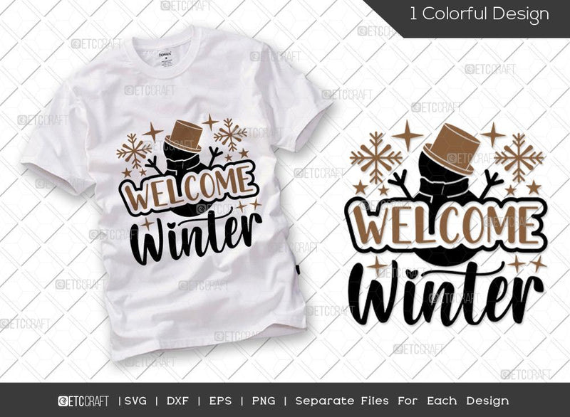 Welcome Winter SVG Cut File | Winter Svg | Snowflakes Svg | Winter ...