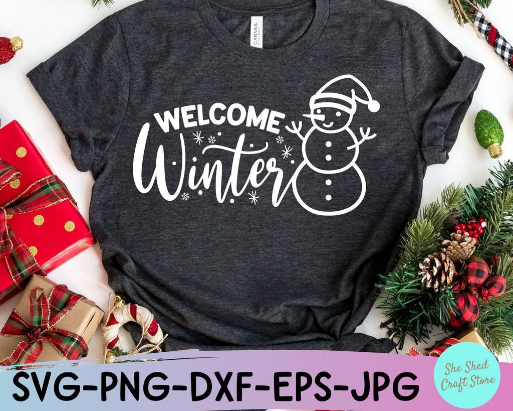 Welcome Winter Svg, Snowmen Svg, Christmas Svg - So Fontsy