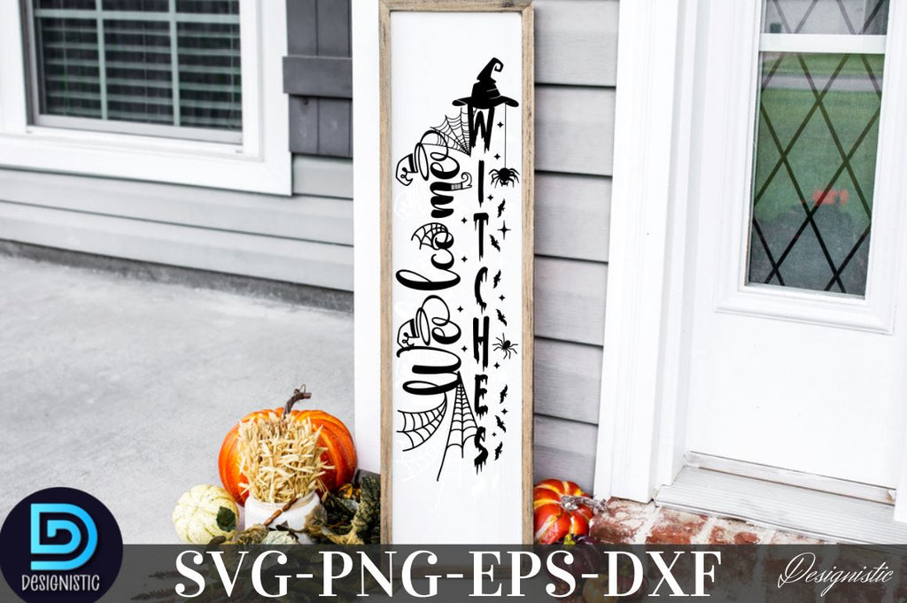 Welcome witches, Halloween Porch Sign Svg Bundle, Welcome Sign Svg - So ...