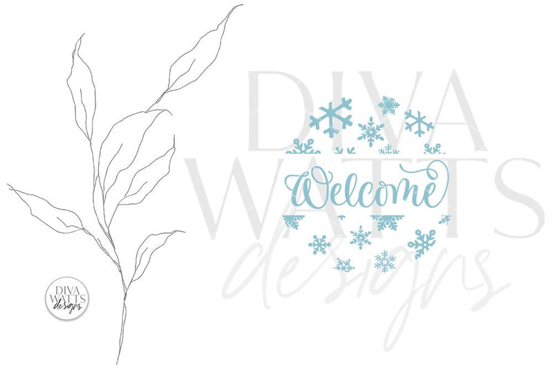 Welcome With Snowflakes SVG | Winter / Christmas Design - So Fontsy