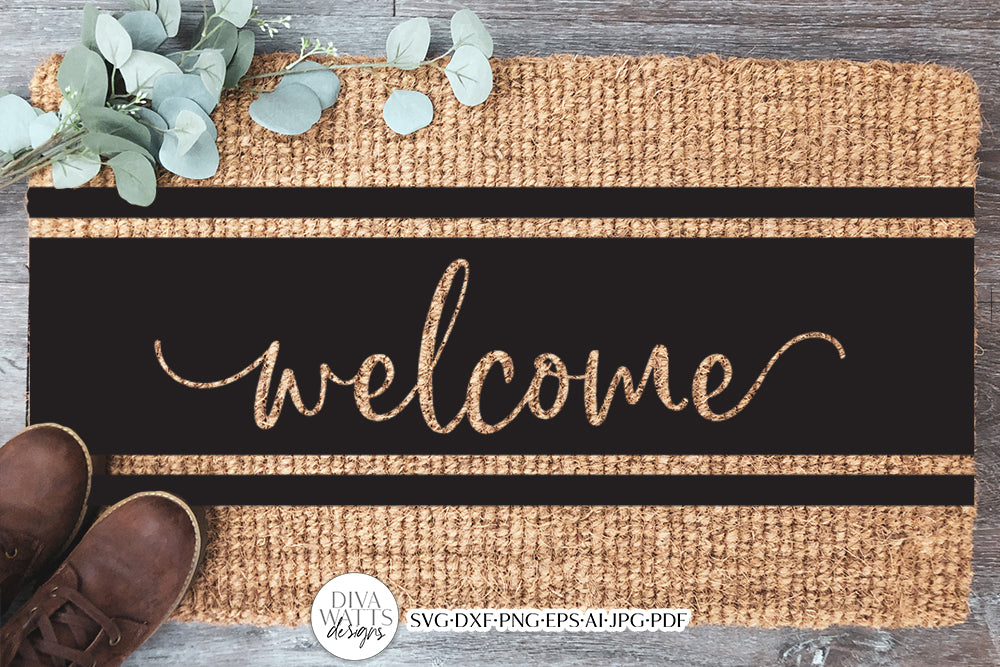 Welcome With Stripes SVG | Farmhouse Style Design | 3 Versions Included ...