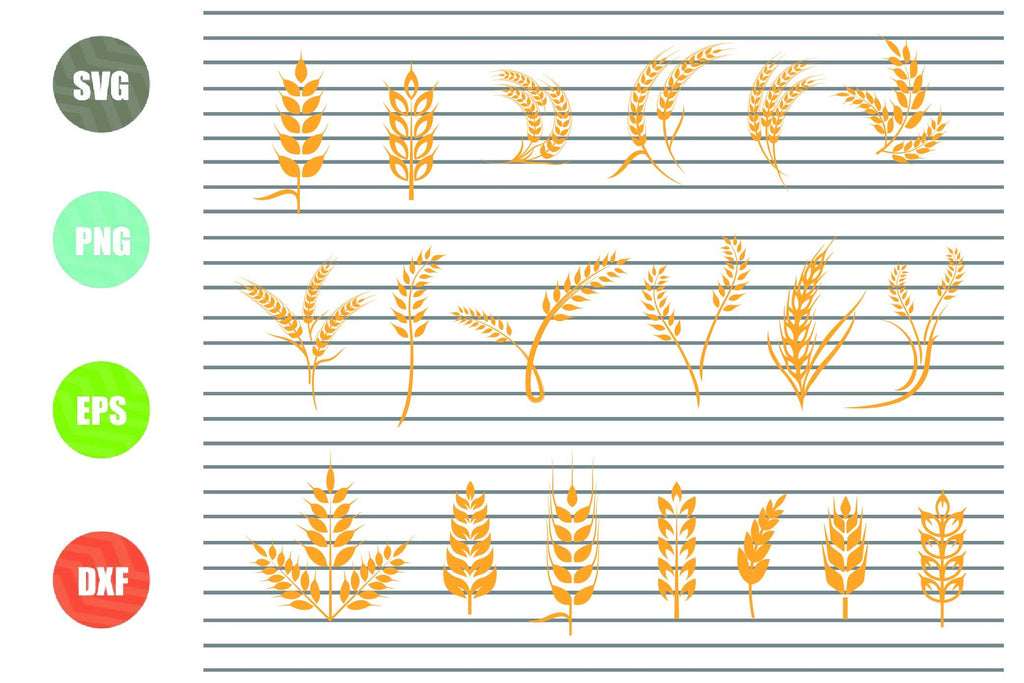 Wheat svg, wheat clipart, wheat vector, wheat wreath, harvest svg ...