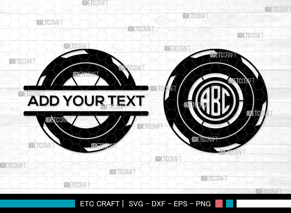 Wheel Monogram SVG, Split Monogram SVG, Car Wheel Svg, Truck Wheel Svg ...