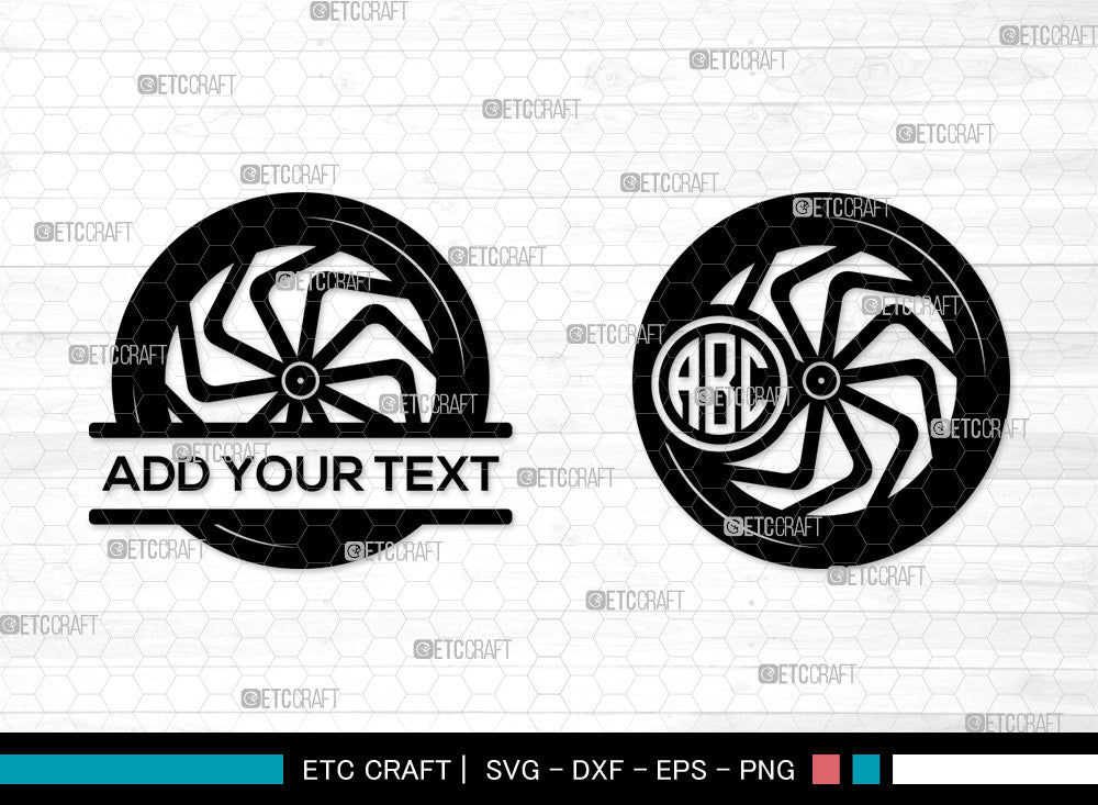 Wheel Monogram SVG, Split Monogram SVG, Car Wheel Svg, Truck Wheel Svg ...