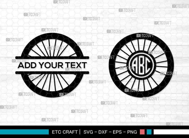 Wheel Monogram SVG, Split Monogram SVG, Car Wheel Svg, Truck Wheel Svg ...