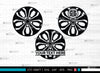 Wheel Monogram, Wheel Hubcap Silhouette, Wheel Hubcap Svg, Auto Rubber ...