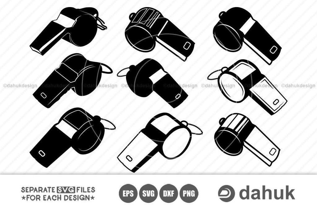 Whistle svg bundle, Coach Whistle, Referee Whistle, Football Whistle ...