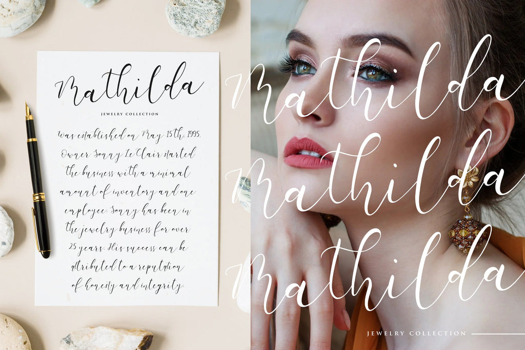 White Carley Modern Calligraphy Font - So Fontsy