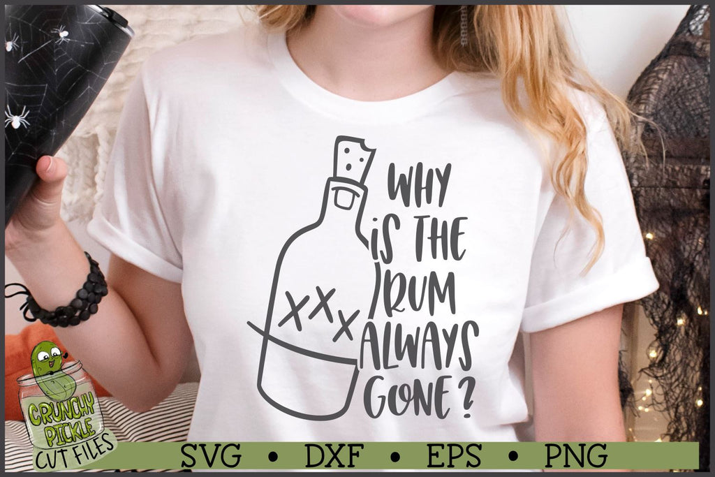 Why is the Rum Always Gone Pirate SVG File - So Fontsy