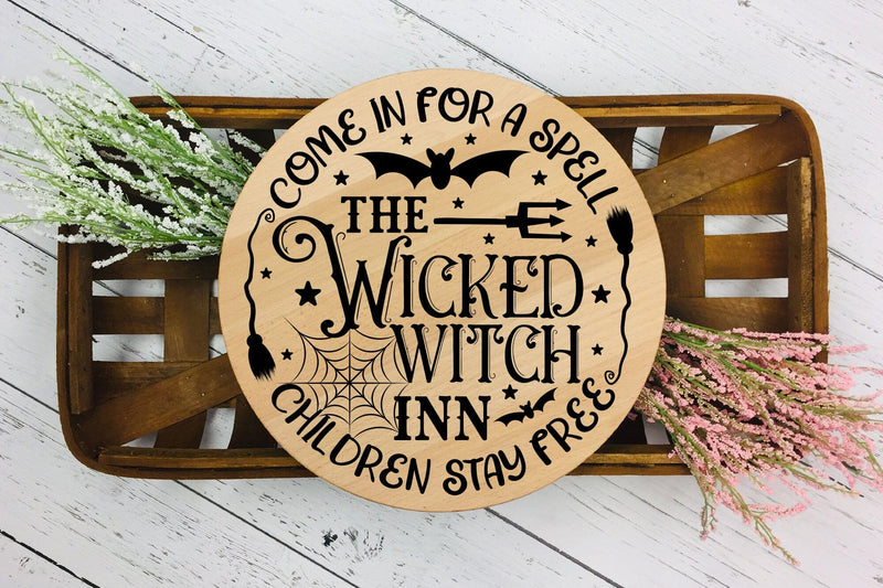 Wicked Witch Inn SVG, Halloween Sign SVG - So Fontsy