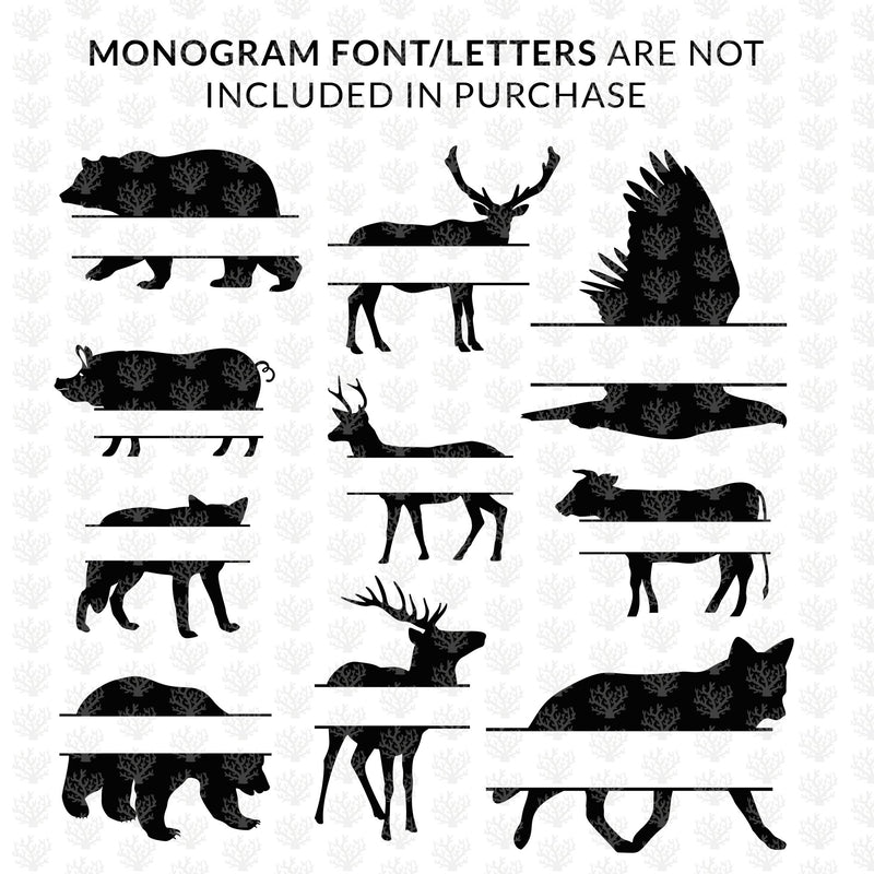 Animal Split Svg Frame - So Fontsy