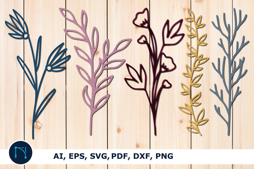 Wild Flowers paper craft SVG bundle - So Fontsy