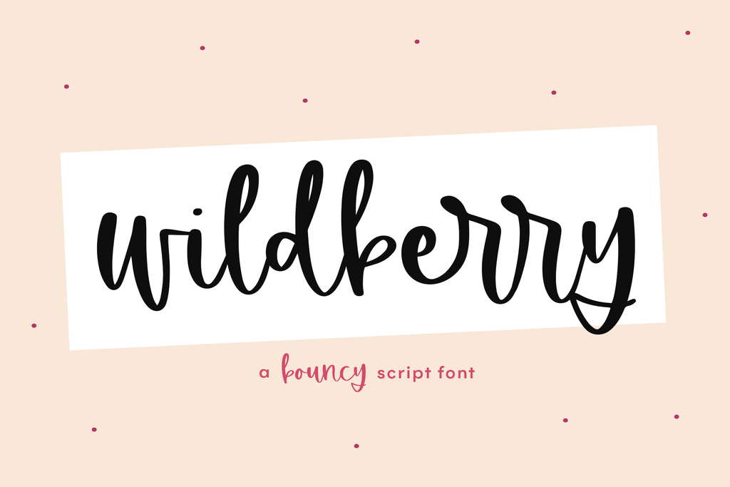 Wildberry - Bouncy Script Font - So Fontsy