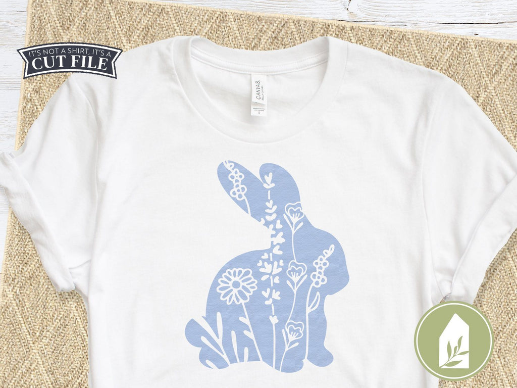Wildflower Bunny SVG | Spring Rabbit SVG | Farmhouse Easter SVG Files ...