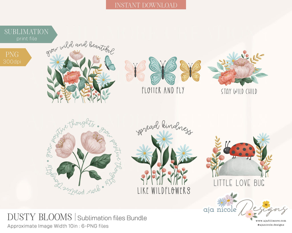 Wildflower Sublimation Bundle - So Fontsy