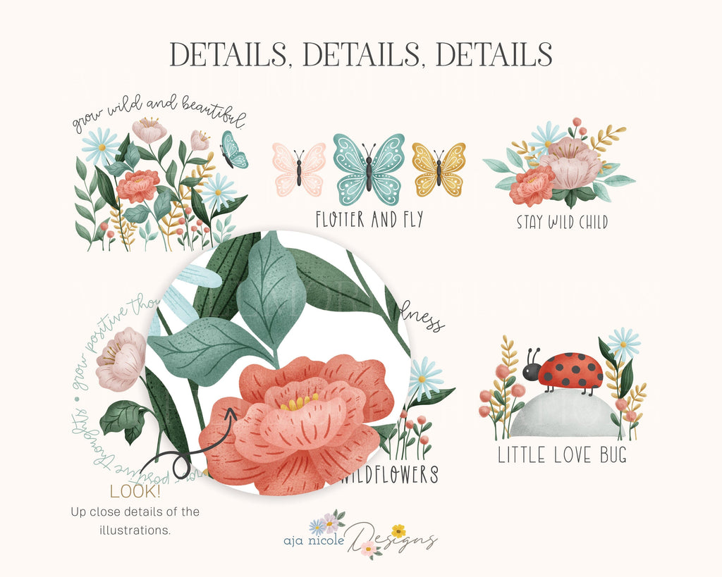 Wildflower Sublimation Bundle - So Fontsy