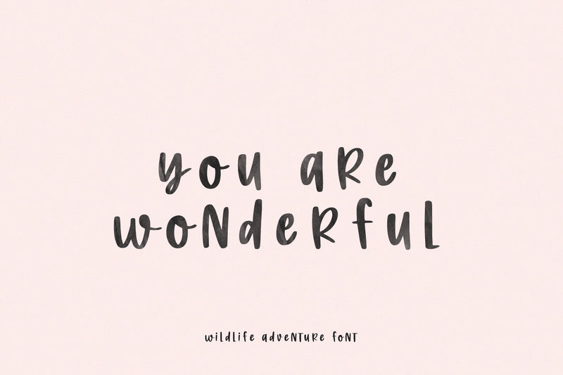 Wildlife Adventure Font (Craft Fonts, Hand drawn Fonts, Instagram Fonts ...