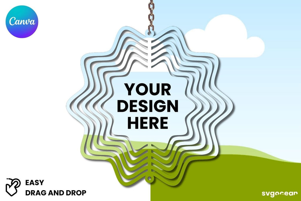 Wind Spinner Canva Mockup | Editable | Easy to use - So Fontsy