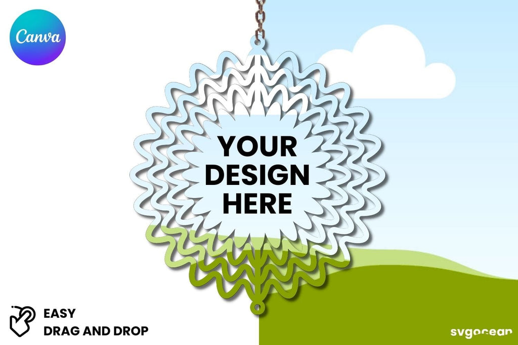 Wind Spinner Canva Mockup | Editable | Easy to use - So Fontsy