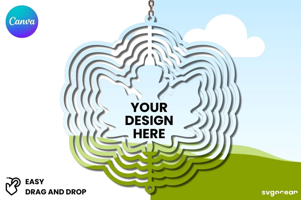 Wind Spinner Canva Mockups | Editable | Easy to use - So Fontsy