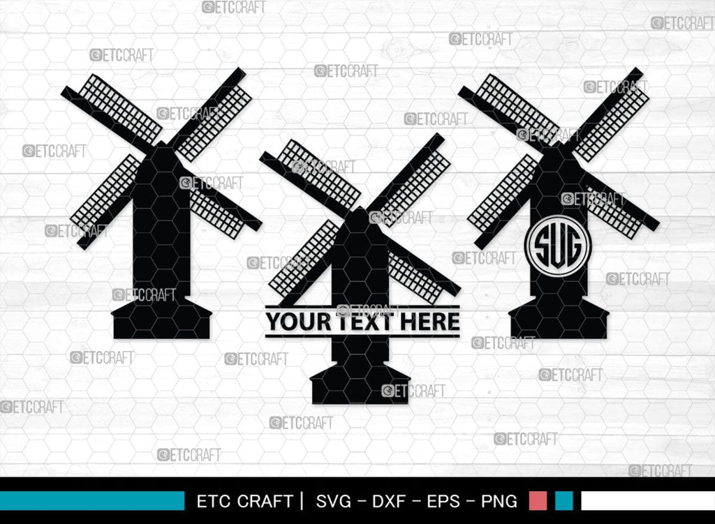 Windmill Electric Monogram, Windmill Electric Silhouette, Windmill ...