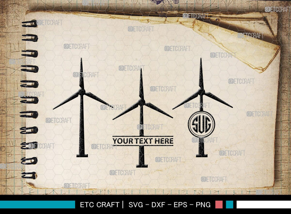 Windmill Electric Monogram, Windmill Electric Silhouette, Windmill ...