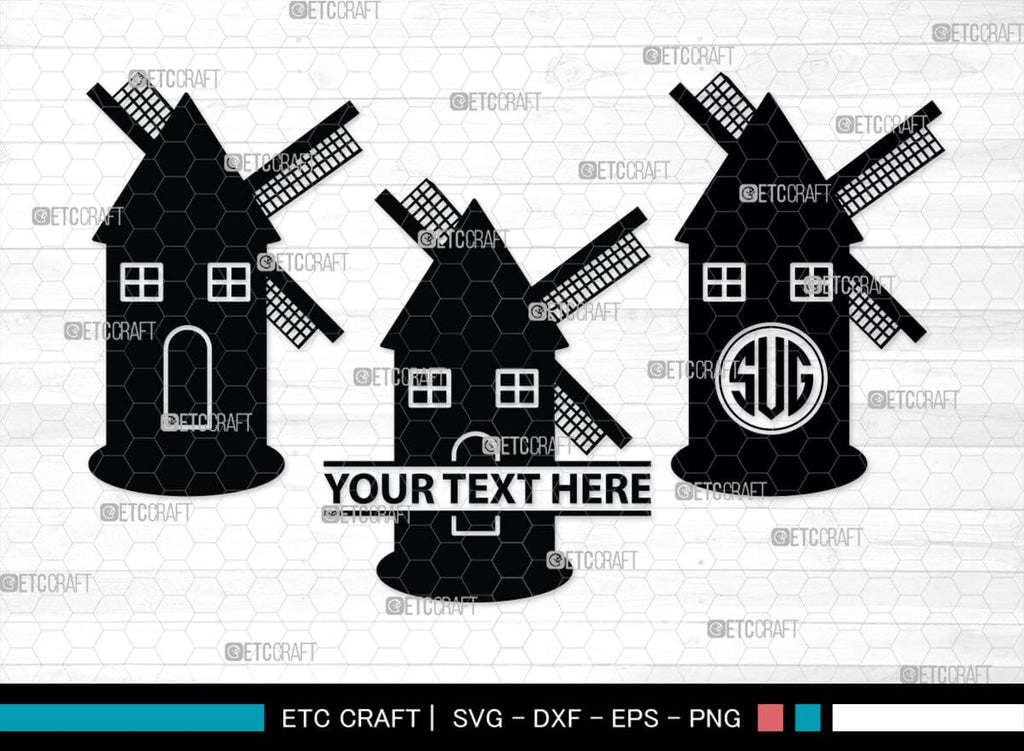 Windmill Electric Monogram, Windmill Electric Silhouette, Windmill ...