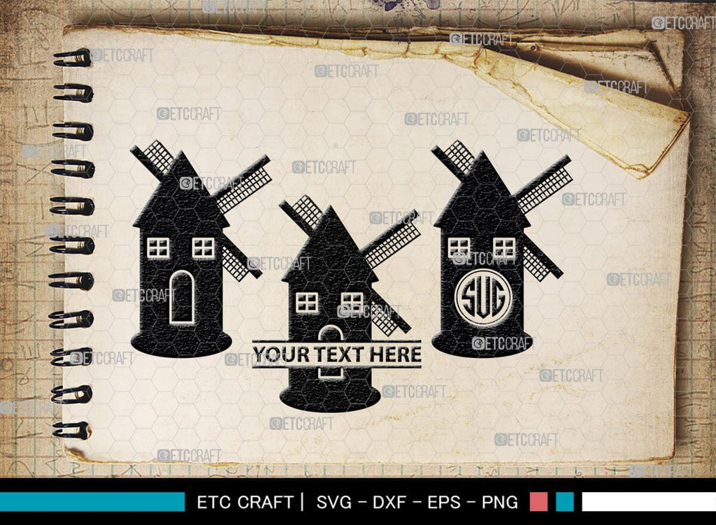 Windmill Electric Monogram, Windmill Electric Silhouette, Windmill ...