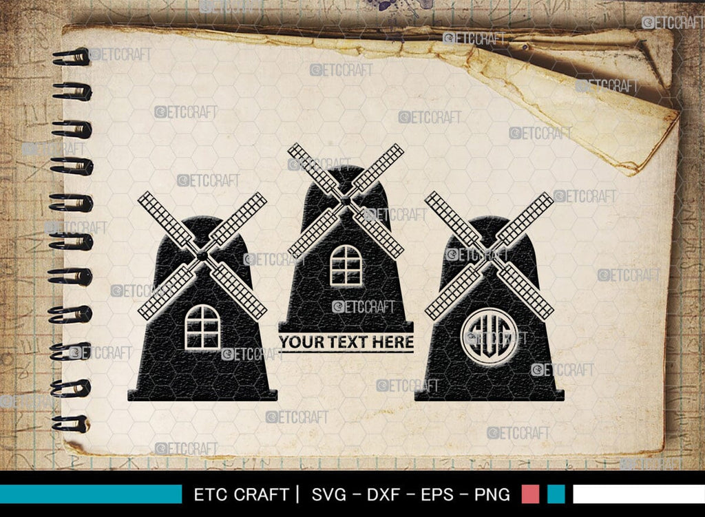 Windmill Electric Monogram, Windmill Electric Silhouette, Windmill ...