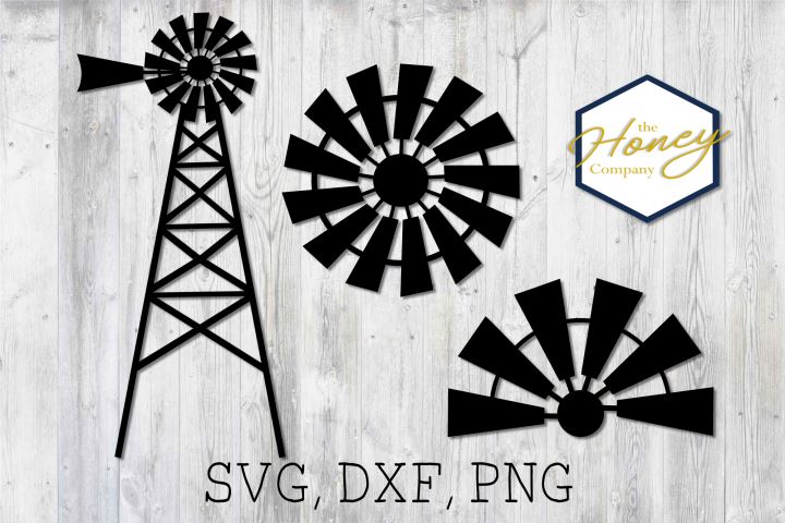 Windmill SVG PNG DXF Farm Bundle Set Farmhouse Stencil Instant Download ...