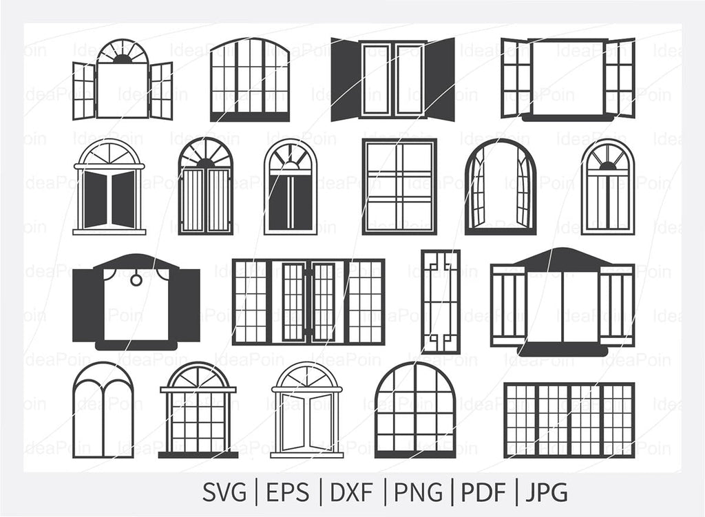 Windows Bundle Svg, Windows svg, Window Frame Png, Casement svg, Window ...