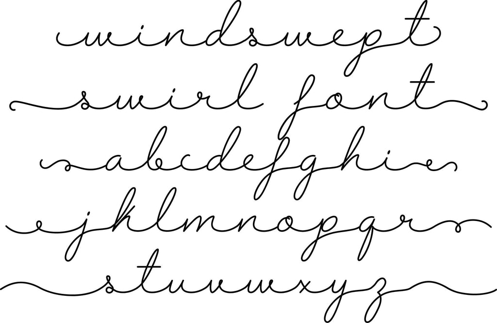 Windswept Swirl Font - So Fontsy