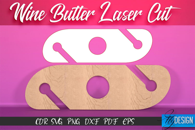 Wine Butler Laser Cut SVG | Wine Holder SVG Design | CNC Files - So Fontsy